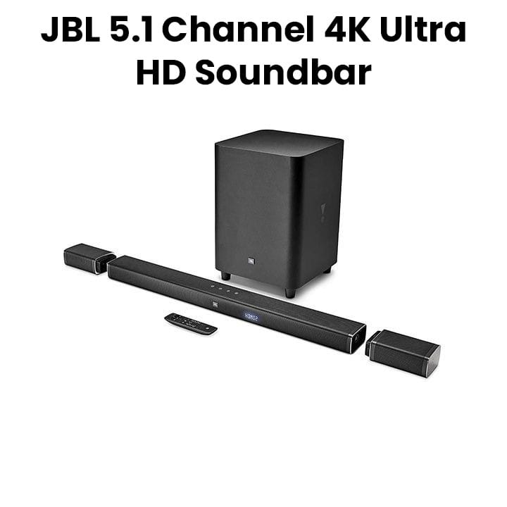 Buy JBL Bar 5.1 5.1-Channel 4K Ultra HD Soundbar with True Wireless ...