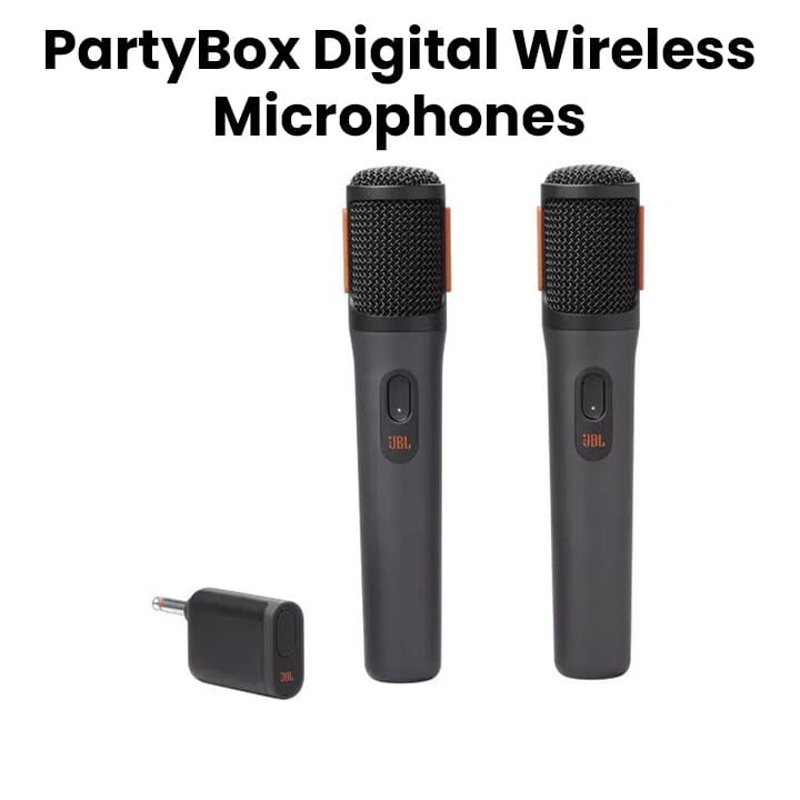 JBL PartyBox Wireless Mic Digital Microphones, 2.4GHz Stable Connection ...