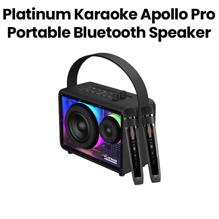 Buy Platinum Karaoke Apollo Pro Portable Bluetooth Speaker | Black ...