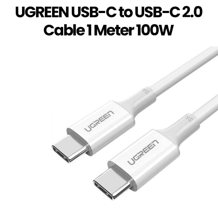 Buy UGREEN USB-C to USB-C 2.0 Cable 1 Meter 100W - White | UG-CBL-US300 ...