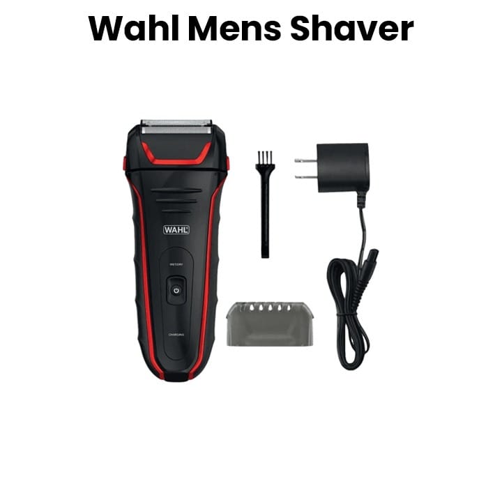 Buy Wahl Men’s Electric Shaver Wet/Dry Rechargeable Waterproof – Red ...