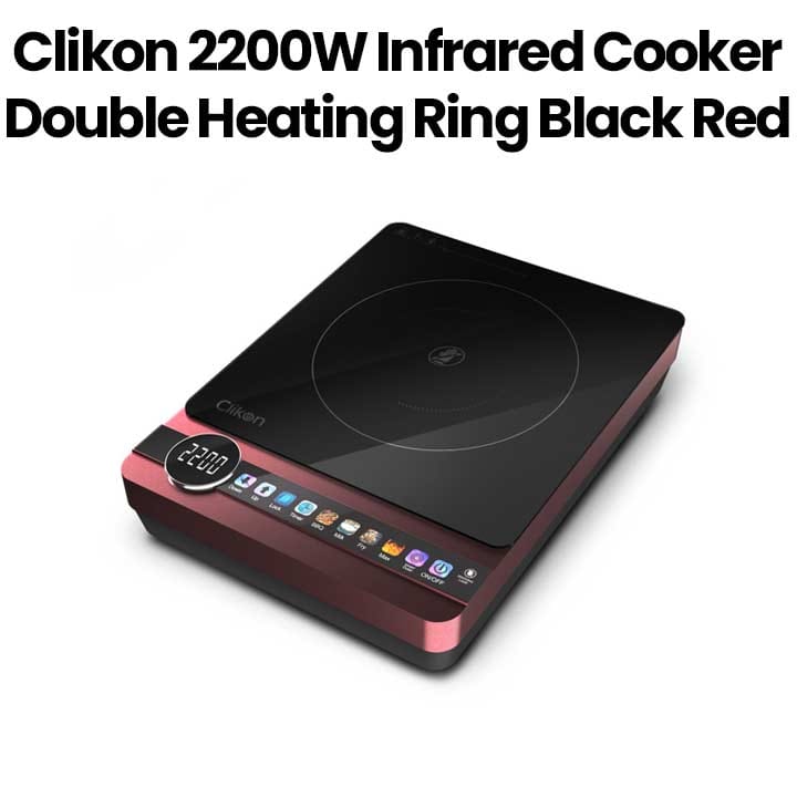 Buy Clikon Infrared Cooker 2200W with Double Heating Ring – Black with ...