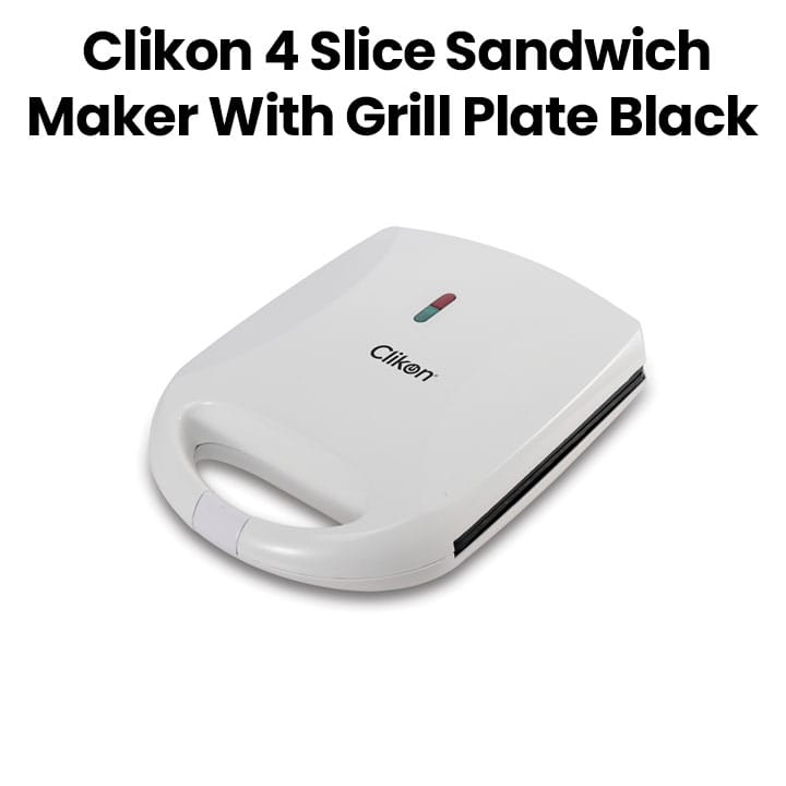 Buy Clikon 4-Slice Sandwich Maker with Grill Plate 1400W – Black ...