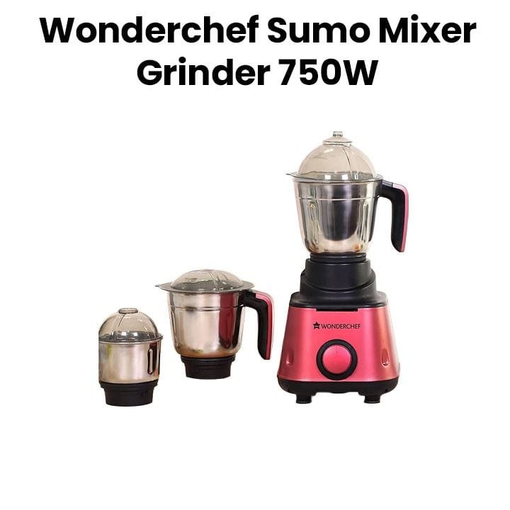 Buy Wonderchef Sumo Mixer Grinder 4-Jar 750W – Rust/Black | 63155125 ...