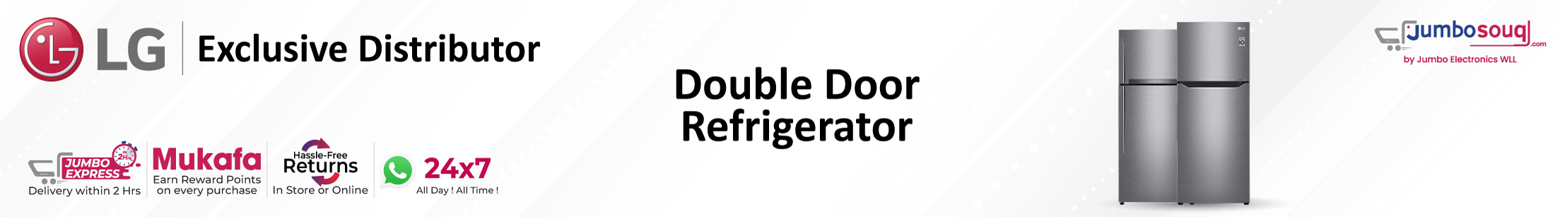 LG Double Door Refrigerators | Best LG Fridges in Qatar | JumboSouq