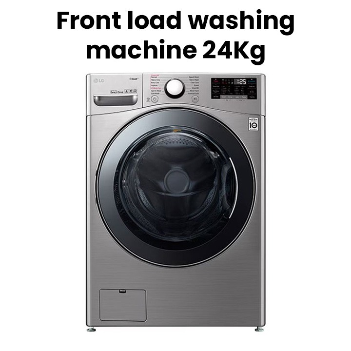 Buy LG 24Kg Front load washing machine, Stainless Steel colour, Steam ...