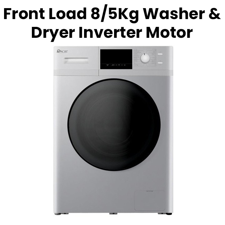 Buy Oscar 8/5Kg Washer & Dryer Washing Machine - Silver | OWD85IS ...