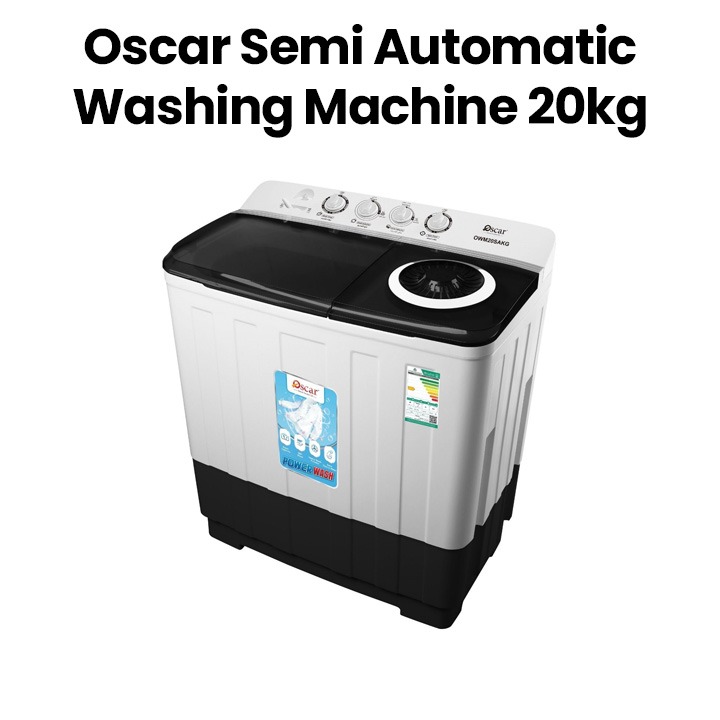 Buy Oscar Semi-Automatic Washing Machine | 20kg | Black Lid | OWM20SAKG ...