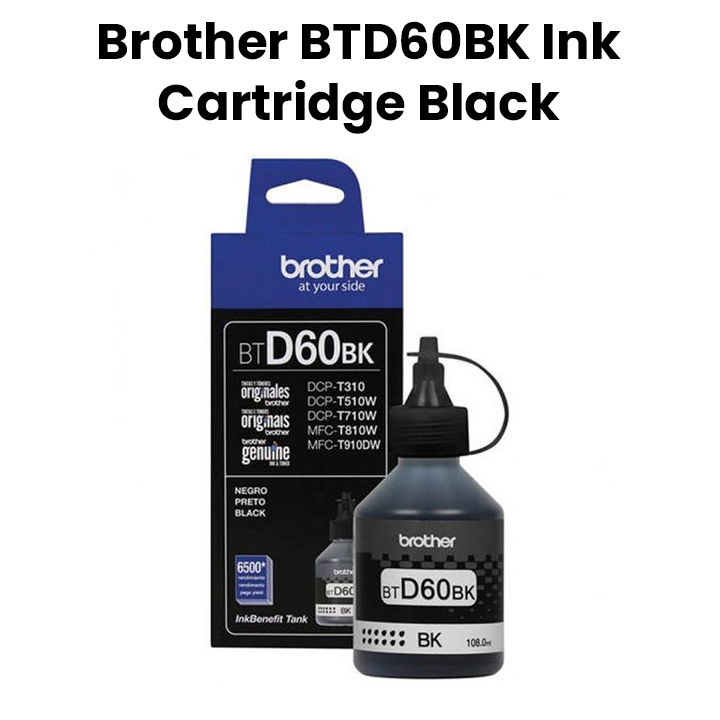Buy Genuine Brother Ink Cartridge - Black | BTD60BK Online in Qatar at ...