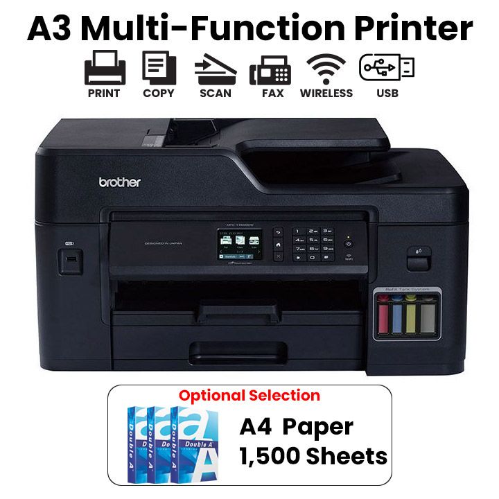 Buy Brother A3 All in One Color Inkjet Printer | MFC-T4500DW Online in ...