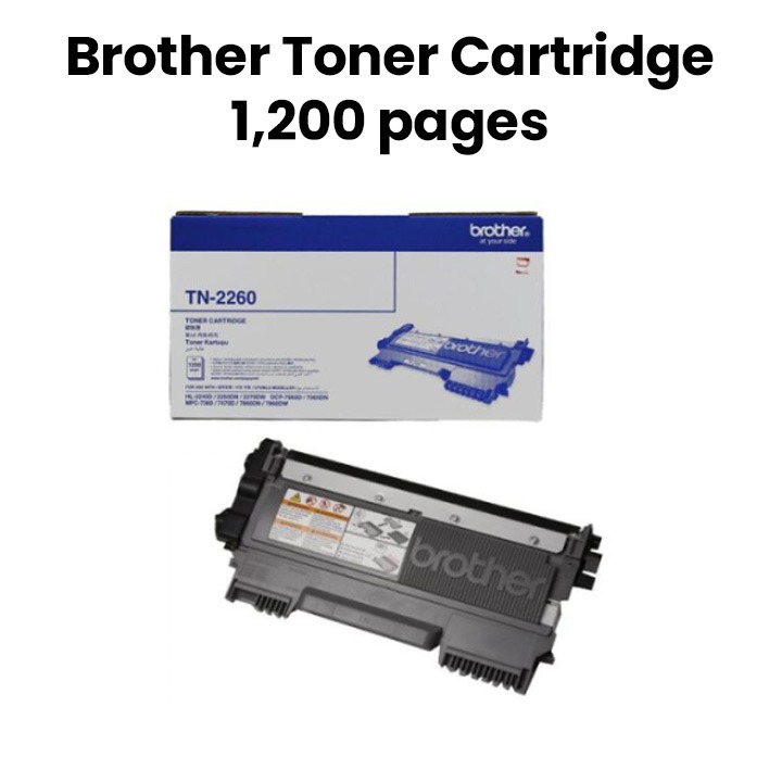 Buy Genuine Brother TN-2260 Toner Cartridge - Black Online in Qatar at ...