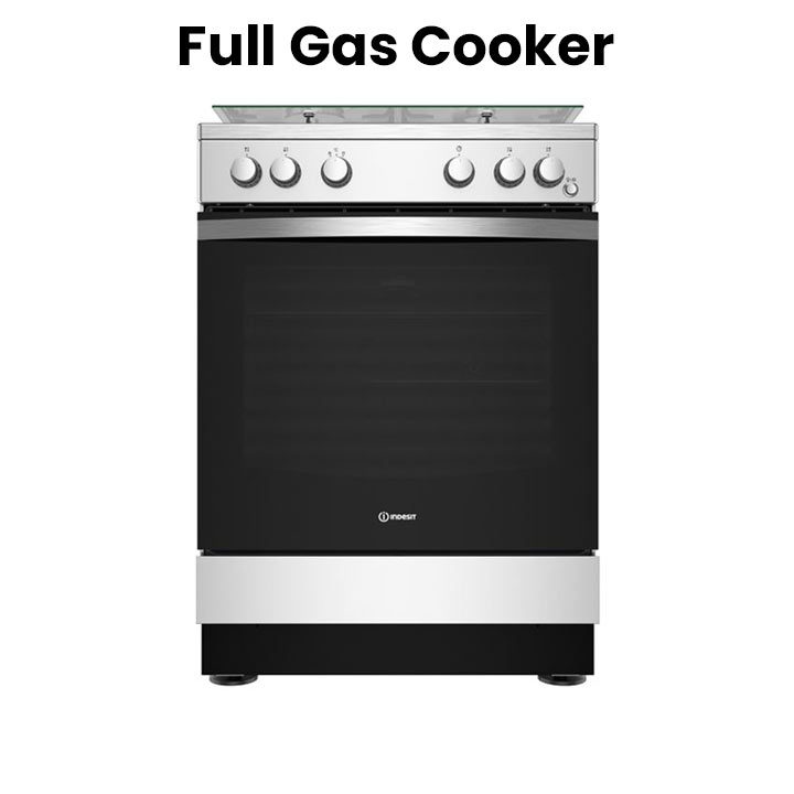 Buy INDESIT 60x60cm Full Gas Cooker, Full Safety with Matte Enamel Grid ...