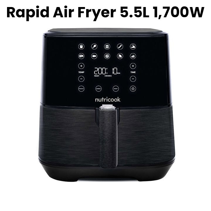 Buy NutriCook Rapid Air Fryer 5.5L 1,700W | NC-AF205K Online in Qatar ...
