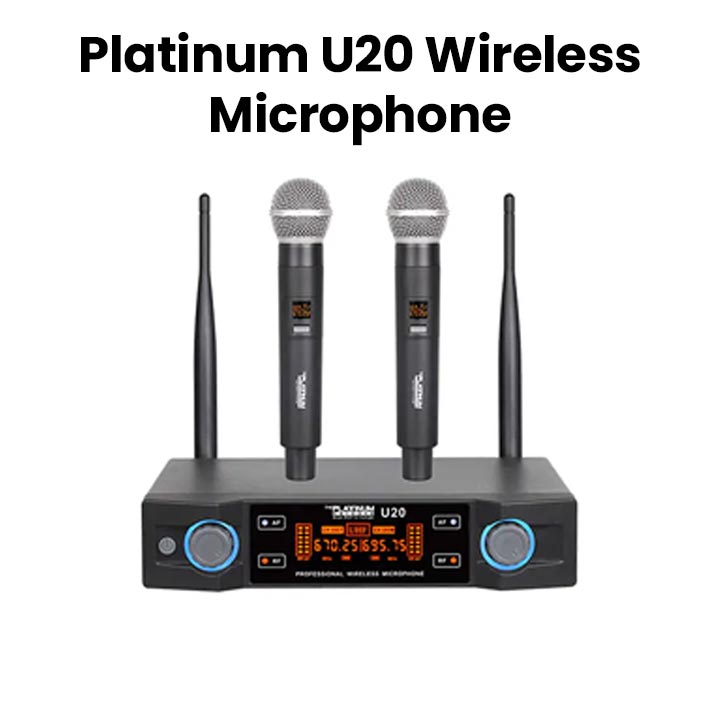 Buy Platinum Karaoke Professional Wireless Mic |U20 Online in Qatar at ...