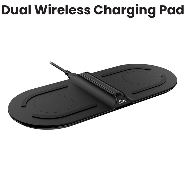Buy HyperX HX-CPBS-G Dual Pad Wireless Charger Qi Certified - Black ...