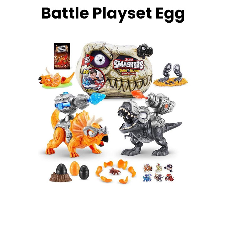 Buy Smashers Dino Island Series 1 T-Rex Battle Playset Egg(SMS74102 ...