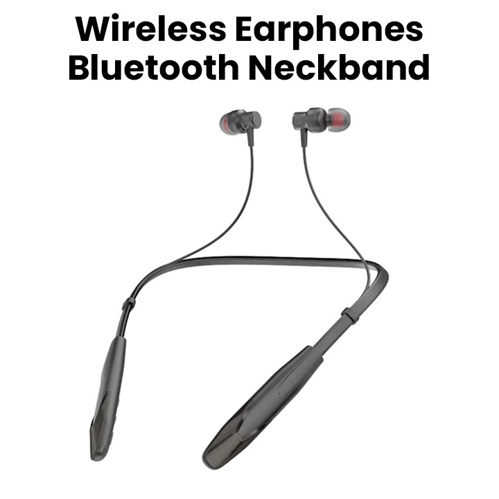Buy Heatz Wireless Earphones Bluetooth Neckband - Black | HB41 Online ...