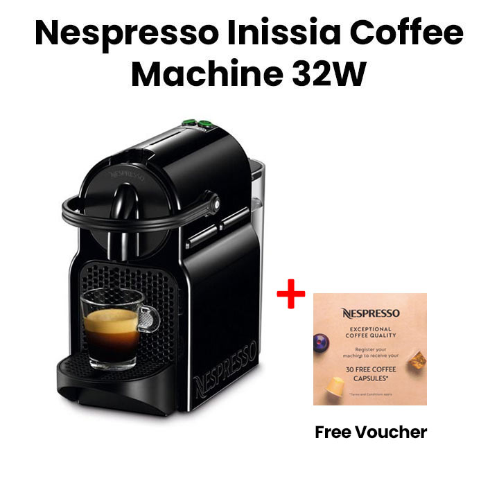 Buy Nespresso Inissia Coffee Machine - Black | D40-ME-BK-NE4|Jumbosouq