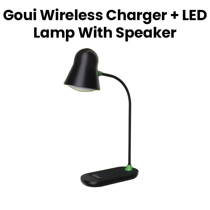 Buy Goui Fusion LED Lamp with Speaker & Wireless Charger 10W - Black |G ...
