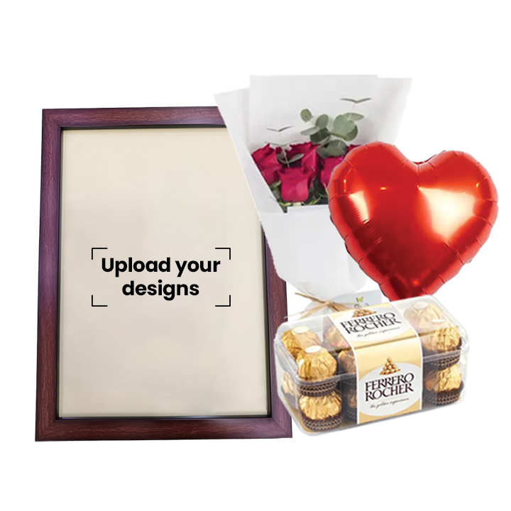 Buy A3 Photo Frame Bundle (Personalized Dark Walnut Photo Frame ...