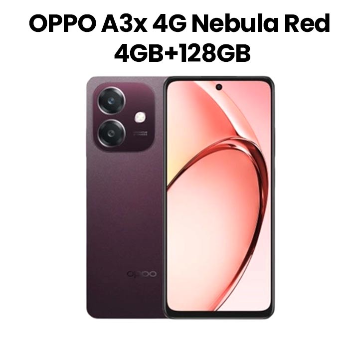 Buy Oppo A3x 4GB+128GB Smartphone | Nebula Red Online in Qatar at Best ...