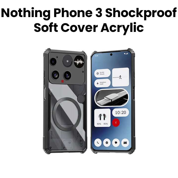 Buy Nothing Phone 3 Shockproof Soft Cover with Acrylic Back MagSafe ...